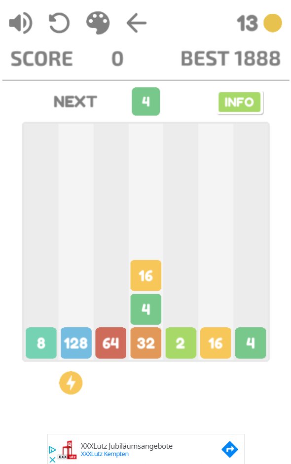 2048 Number Drop kostenlos spielen bei RTLspiele.de