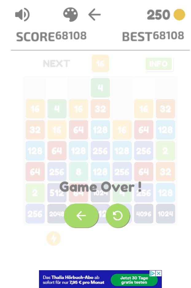2048 Number Drop kostenlos spielen bei RTLspiele.de