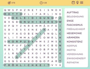 Wortsuche Rätsel kostenlos spielen bei RTLspiele.de