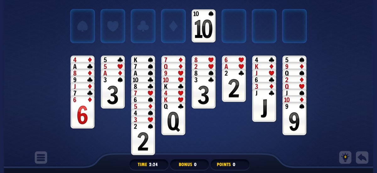 Freecell Solitaire Blue kostenlos spielen bei RTLspiele.de