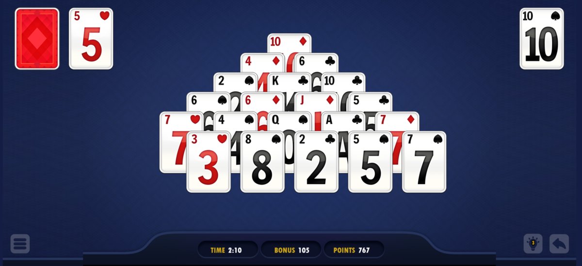 Pyramid Solitaire Blue kostenlos spielen bei RTLspiele.de